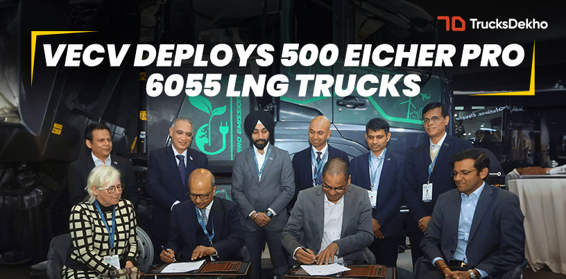 VECV Deploys 500 Eicher Pro 6055 LNG Trucks | Trucks.cardekho.com