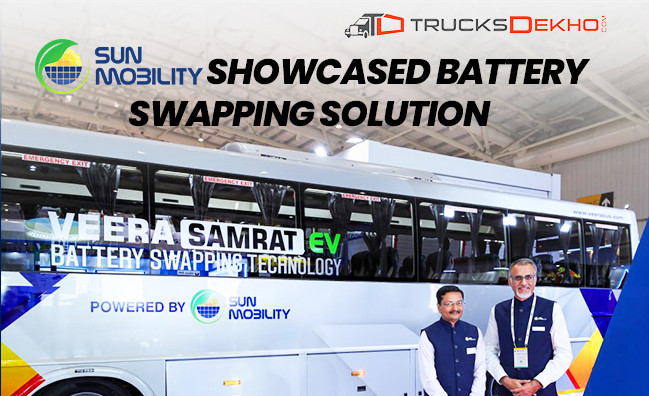 SUN Mobility With Veera Vahana Showcases Battery Swapping Solution For Heavy Electric Commercial ...