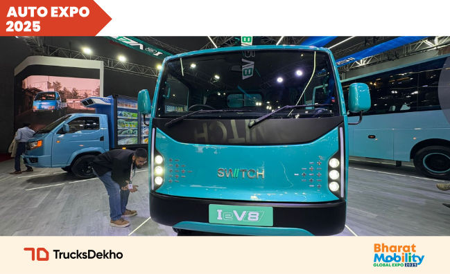 Switch Mobility Unveils Switch IeV8 At Auto Expo 2025 | Trucks.cardekho.com
