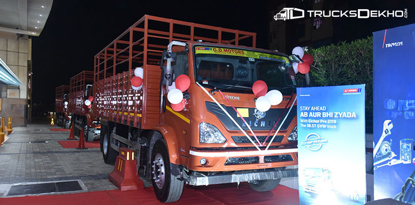 Eicher Delivers 50 Eicher Pro 2119 Trucks To Star Cement And Its ...