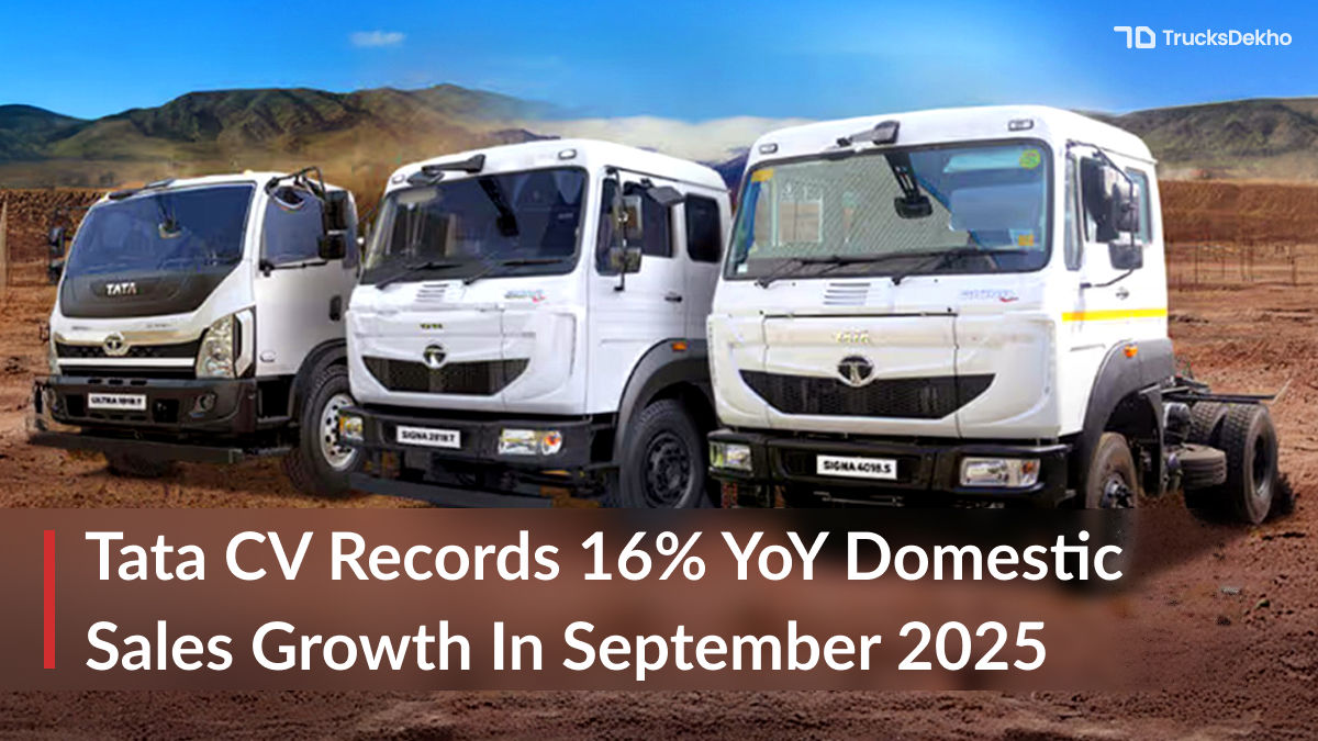 Tata CV Records 16% YoY Domestic Sales Growth In September 2025 ...