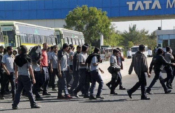 Flash Strike at Sanand Plant Pulls Tata Motors' Shares Down | Trucks ...