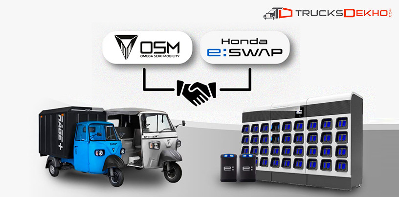 Omega Seiki Joins Hands With Honda Power Pack Energy For Swappable ...